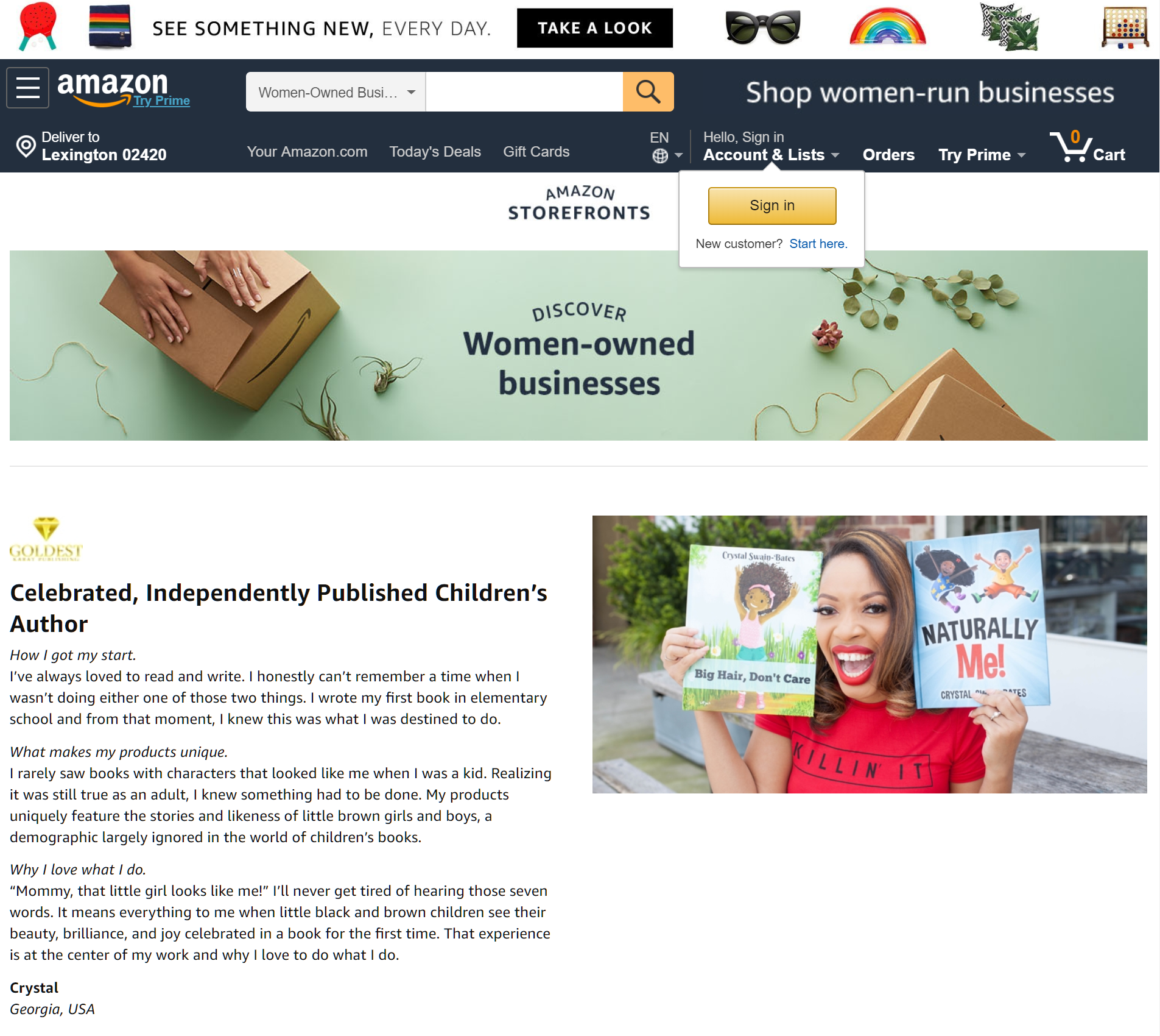 Shop from women-owned businesses at Amazon – Philip Greenspun’s Weblog
