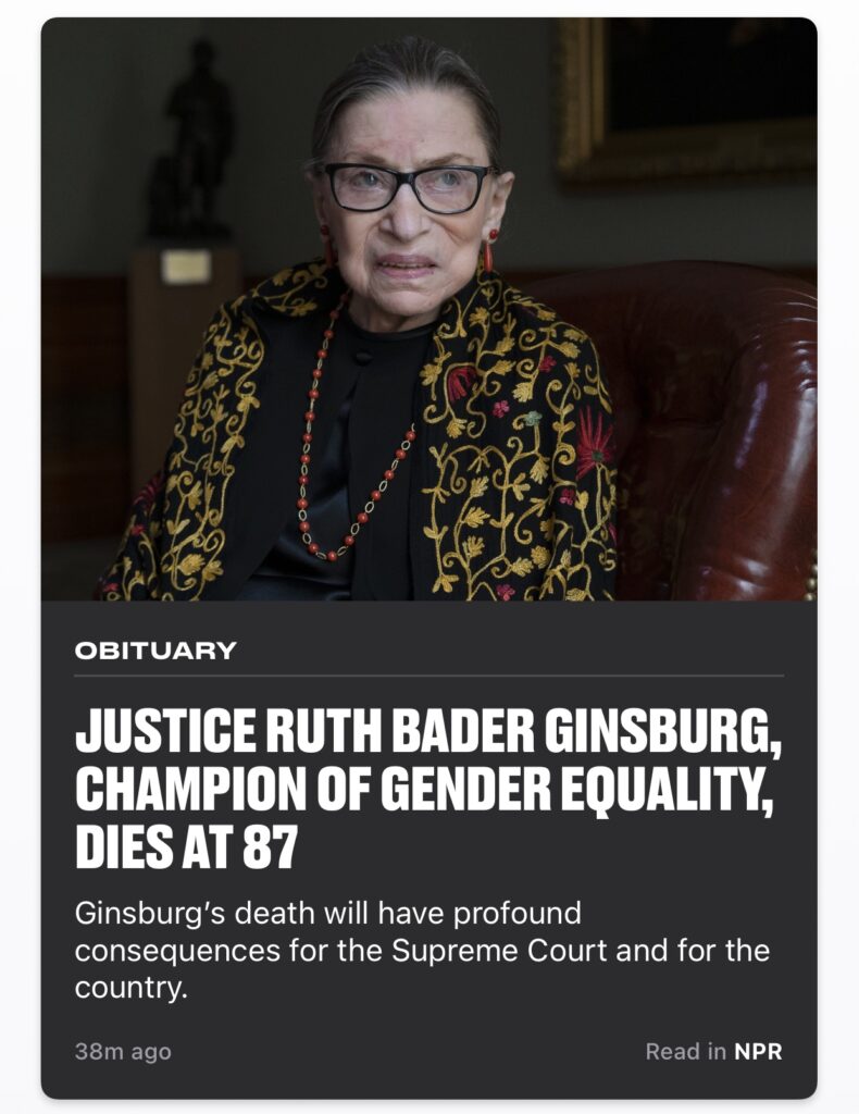 Why is the late RBG considered an advocate of "gender equality ...