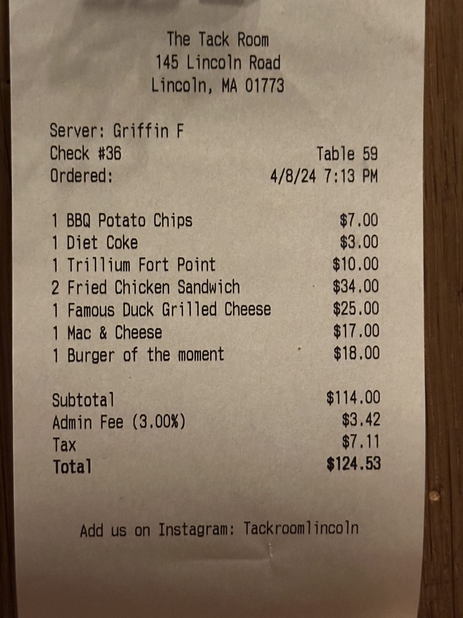 The Admin Fee at a restaurant - Philip Greenspun’s Weblog